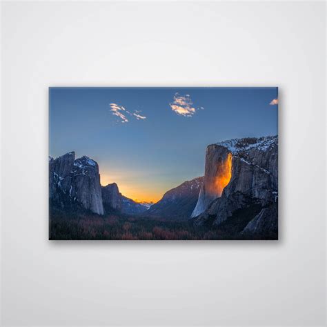 Yosemite Firefall Print Metalplex