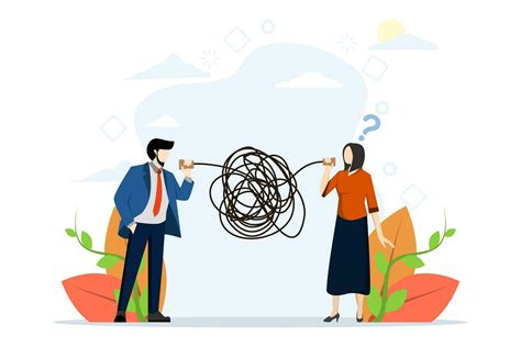 Bad Communication Concept Misunderstandings Create Confusion At Work