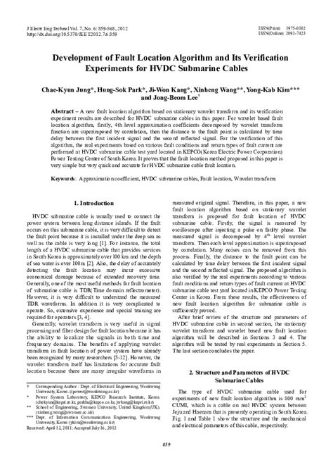 Pdf Development Of Fault Location Algorithm And Its Verification