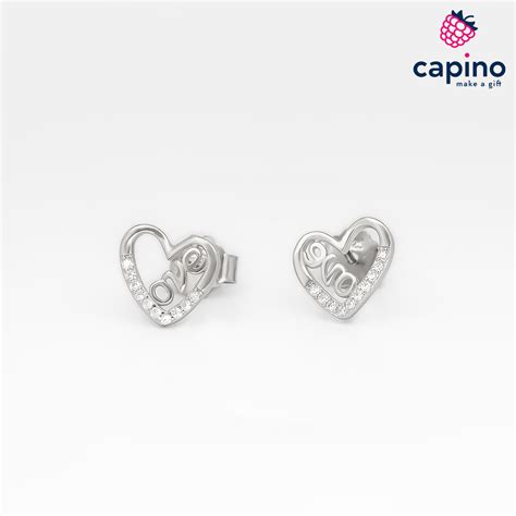 Сребърни обеци сърца Love Greca за 234 лв Capinobg