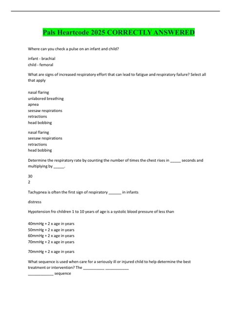 Pals Heartcode 2025 Correctly Answered Pals Heartcode Stuvia Us