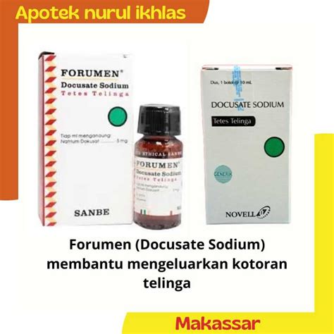 Jual Forumen Docusate Sodium 10ml Ear Drops Tetes Pelunak Serumen