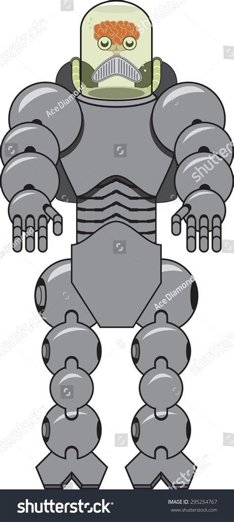 Robot Brain Jar เวกเตอร์สต็อก ปลอดค่าลิขสิทธิ์ 295254767