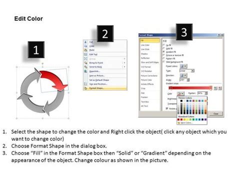 4 stage process flow relationship diagram powerpoint slides