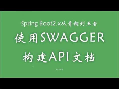 使用swagger构建API接口文档 SpringBoot从青铜到王者系列 教程 YouTube