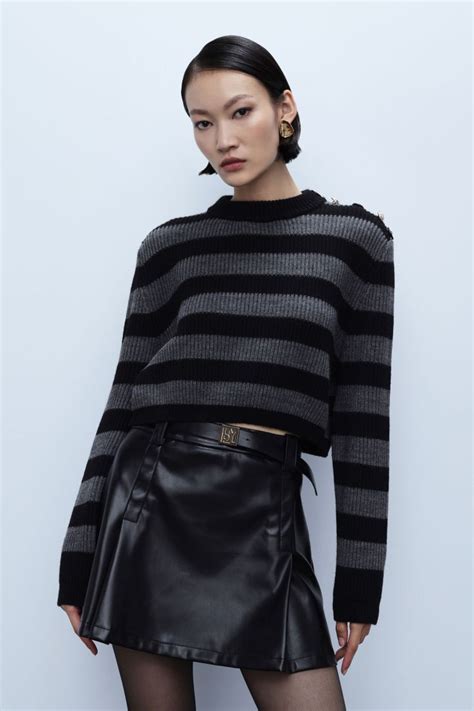 Striped Sweater With Shoulder Detail Stripe Sweater Striped Sweaters