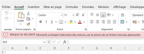 excel macros bloquées dans les fichiers en provenance d internet