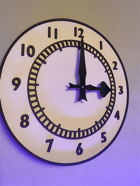 Wooden 3d Effect Clock End Arsenal Clock Etsy