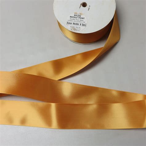 Double Faced Satin Ribbon Luxurious 76 Gold 2 14 Inches Wide