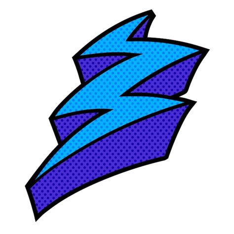 Premium Vector Thunder Halftone Hand Drawn Color Vector Illustration