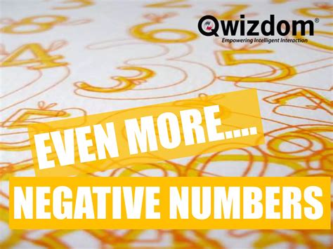 Even More Negative Numbers Ppt