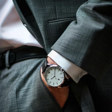 Premium Photo Hand In Pocket With Wrist Watch In A Business Suit Close Up