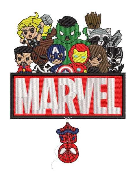 Embroidery Pattern Marvel Chibi Group A G E Store Designs