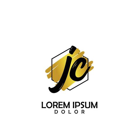 Jc Initial Brush In Circle Frame Template Design 29321161 Vector Art At