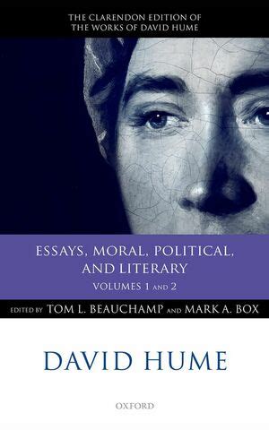 David Hume Essays Moral Political And Literary Reviews Notre
