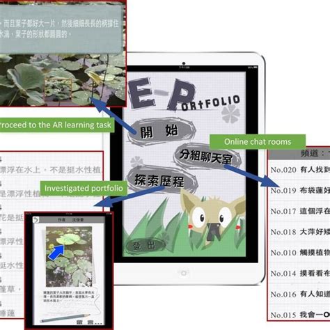 interface of the interactive ar based mobile learning download