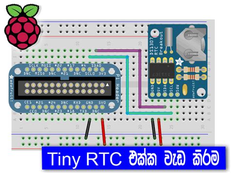 Raspberry Pi පාඩම Tiny Rtc මොඩියුල සවි කරමු