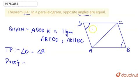 Opposite Angles Of A Parallelogram