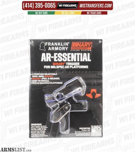 For Sale Franklin Armory Bfsiii Ar Essential Bina Near Lannon