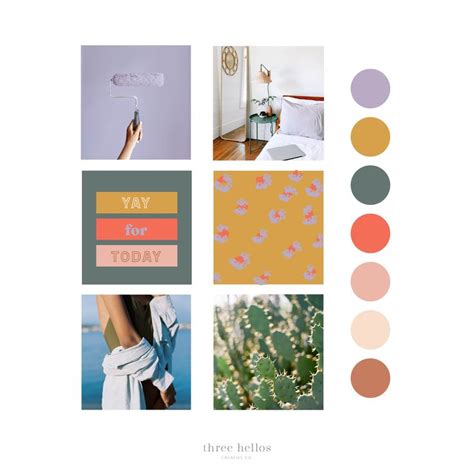 Fun Bright Boho Color Palette And Moodboard Inspiration Brand Colors