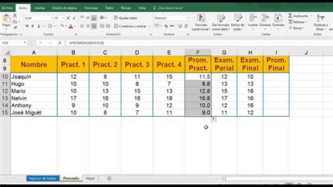 Como Sacar El Promedio En Excel Formula Catalog Library