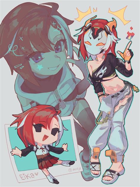 Moechiiyo Eika After School Rebel Strinova Eika Strinova