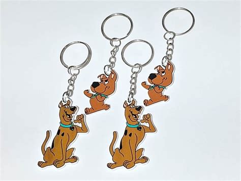 Chaveiro Scooby Doo E Scooby Loo Acrilico Pacote Com 6 Unid