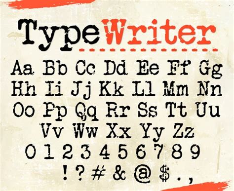 Typewriter Font Lowercase