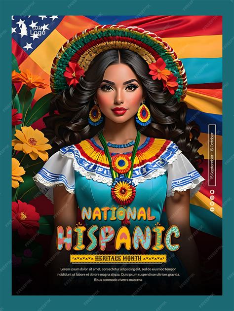Premium Psd Template Flyer Hispanic Heritage Month