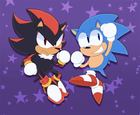 Classic Sonic And Shadow V2 Raffp Fan Art And Comics Sonic Stadium