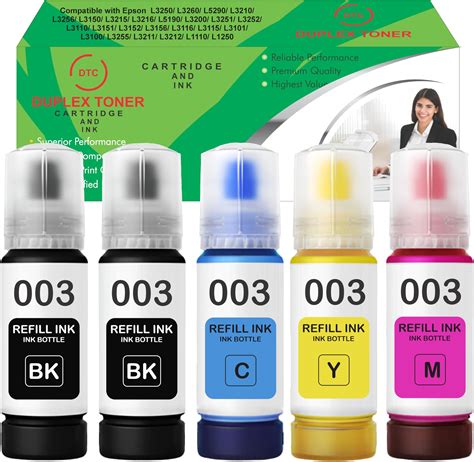 003 Black Refill Ink For Epson L3110 L3150 L3250 L3252 L3115 L3116