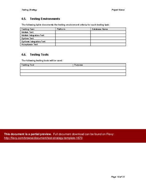 Software Testing Strategy Template Word
