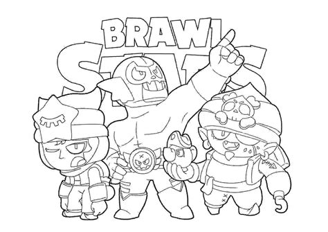 Sandy Gene And El Primo From Brawl Stars Coloring Page Free Printable Coloring Pages
