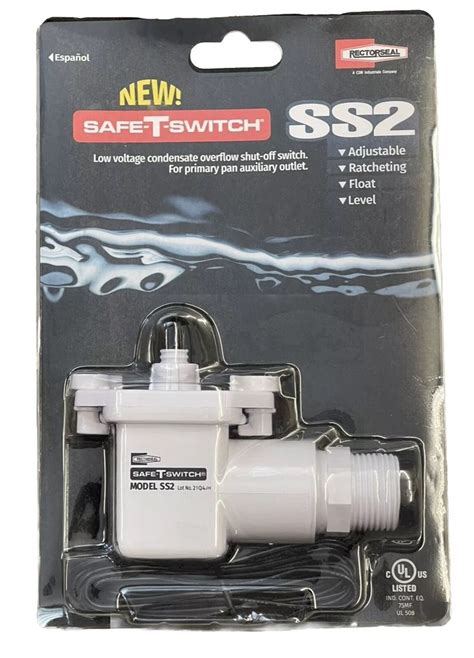 Rectorseal Ss2 Safe T Switch Condensate Overflow Float Switch For