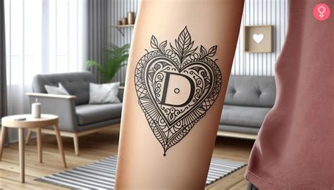 D Letter Tattoo Designs On Wrist