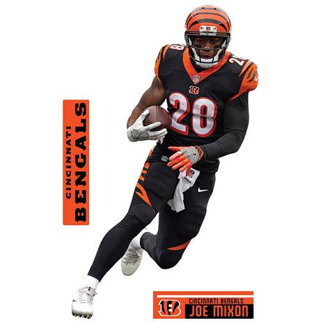 Fathead Joe Mixon Cincinnati Bengals 3 Pack Life Size Removable Wall