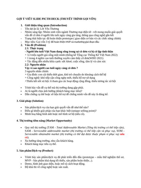 Gợi Ý Viết Slide Picth Deck Pdf