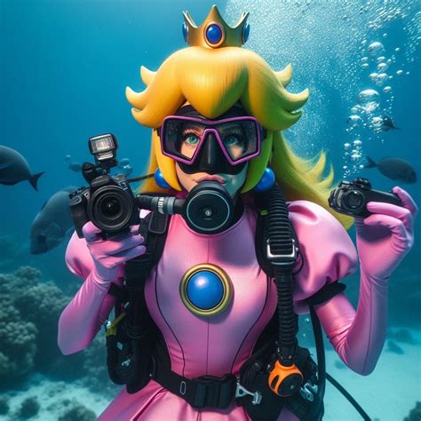 Princess Peach Scuba By Chrisgraduate27 On Deviantart