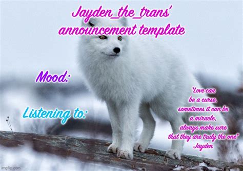 Jaydenthetrans Announcement Template Blank Template Imgflip