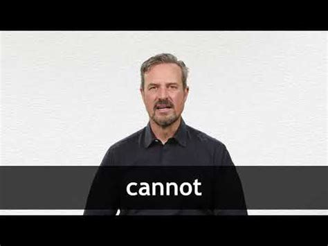 CANNOT Definition And Meaning Collins English Dictionary