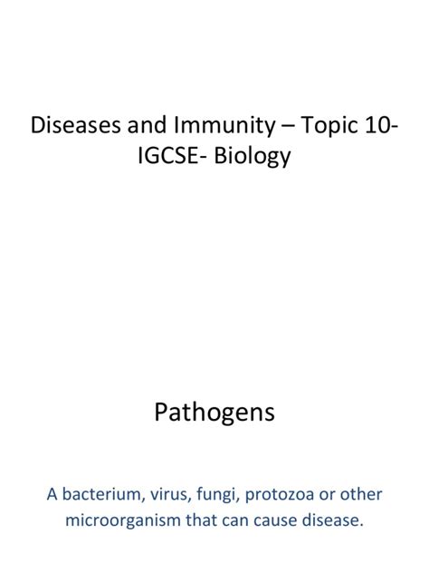 Diseases And Immunity Topic 10 Igcse Biology Pdf Immune System Phagocyte