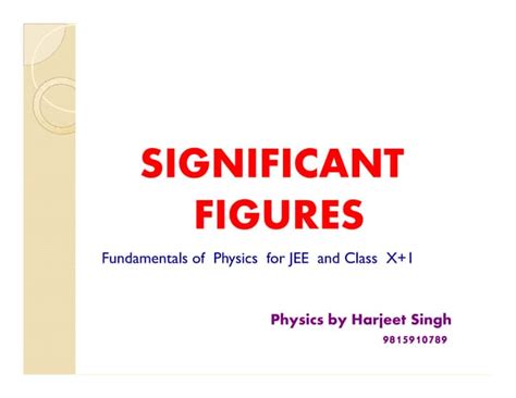 Significant Figures 1 Pdf