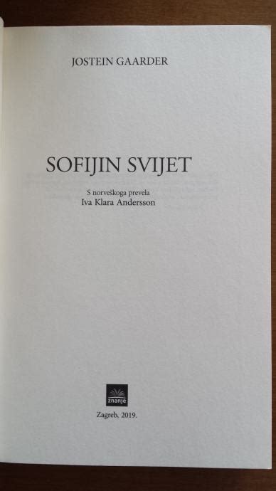 Jostein Gaarder Sofijin Svijet