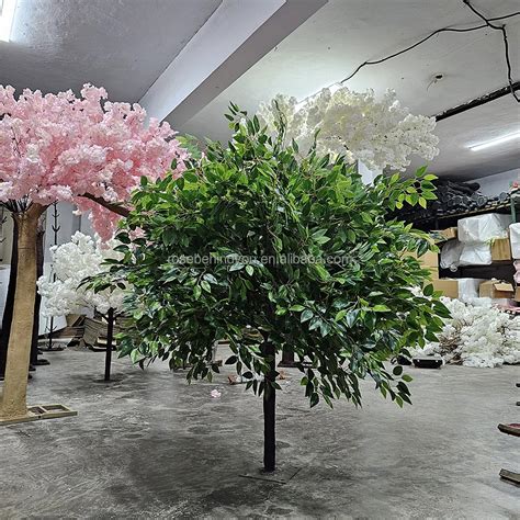 Christmas Flower Plant Large Plastic Cherry Blossom Silk Flower Leaf