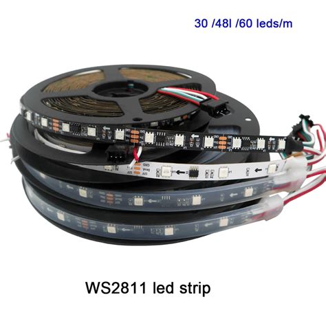 WS2811 Addressable ICRGB LED Strip One IC Control 3 Pixels DC12V 60L M