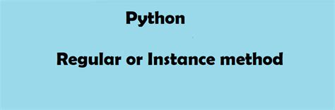 Python Regular Or Instance Method Code Snippets