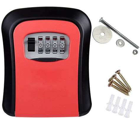 Baguer 4 Digit Password Storage Combination Lock Box Outdoor Use For