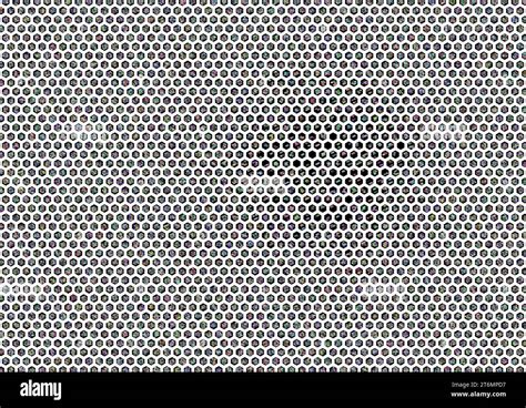 Contemporary Hexagonal Pattern Design Showcasing Interior Checkered Color Cells Against A White