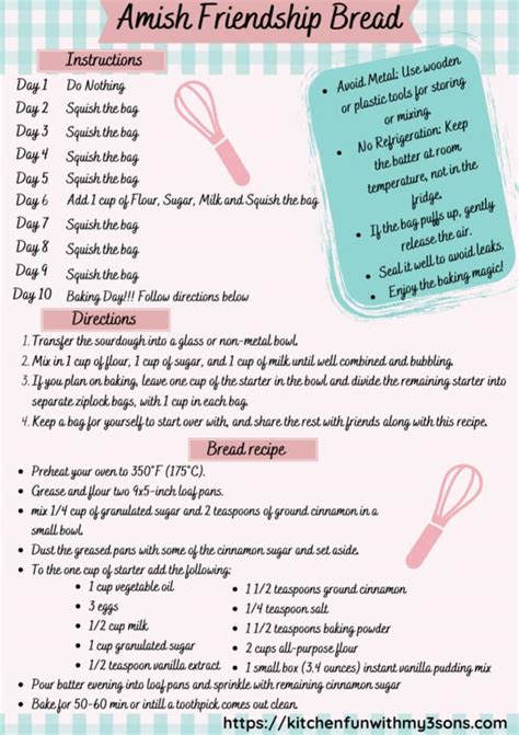 Amish Friendship Bread Starter Recipe