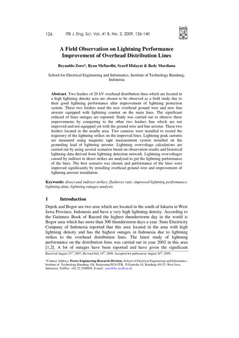 Pdf A Field Observation On Lightning Performance Improvement Of Overhead Distribution Lines